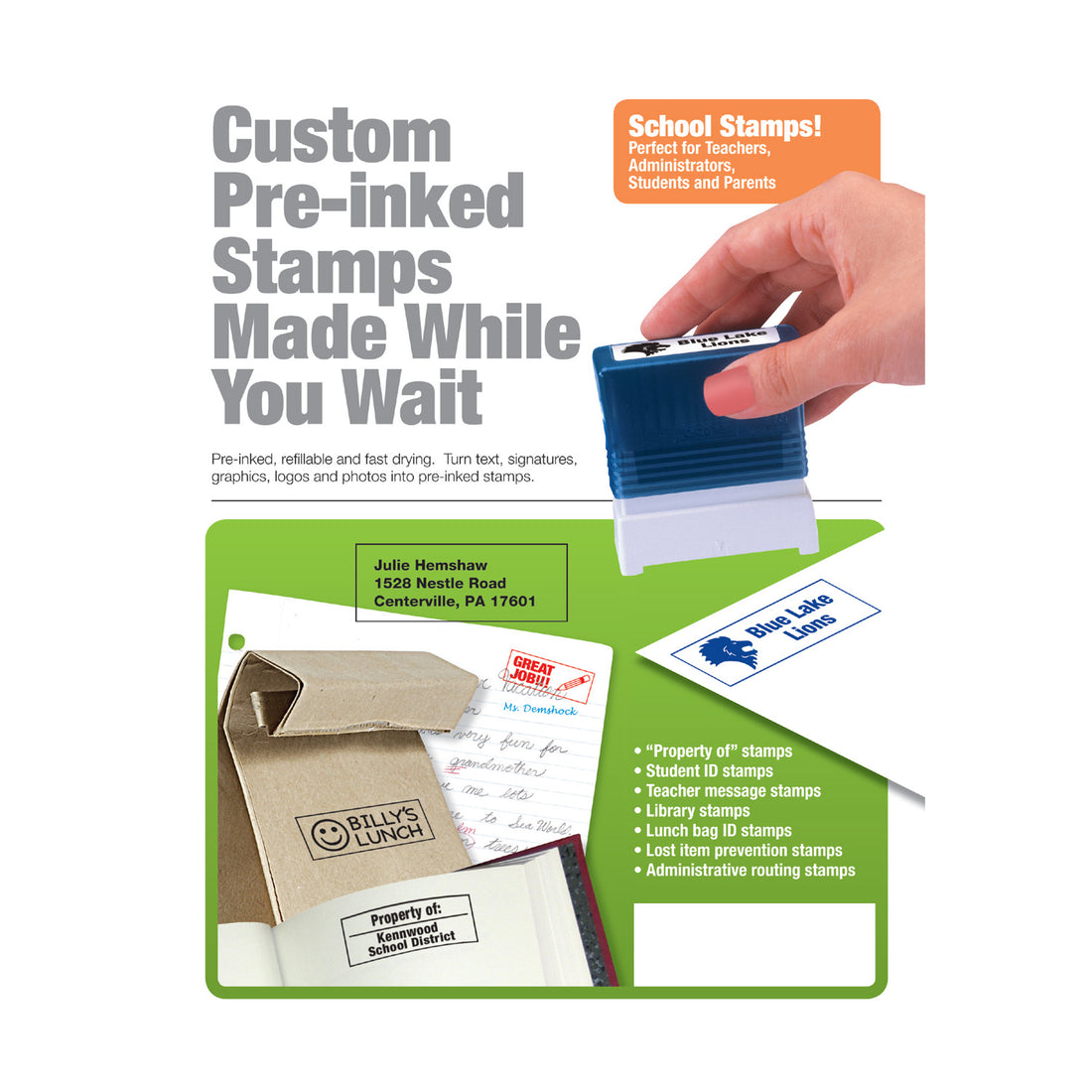 Stampcreator Education Stamp Downloadable Literature – Rubber Stamp ...